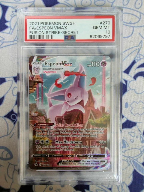 ESPEON VMAX SWSH Fusion Strike Alt Art 2021 Pokemon Card 270/264 Psa 10 EUR 361,26 - PicClick FR