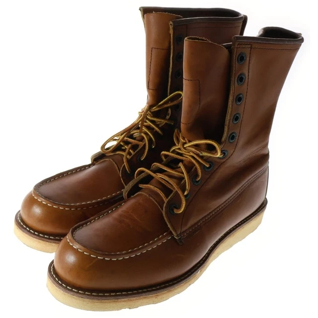 RED WING 8-INCH Classic MOC 877 Feather Tag Logo Embossed 8"" Boots ...