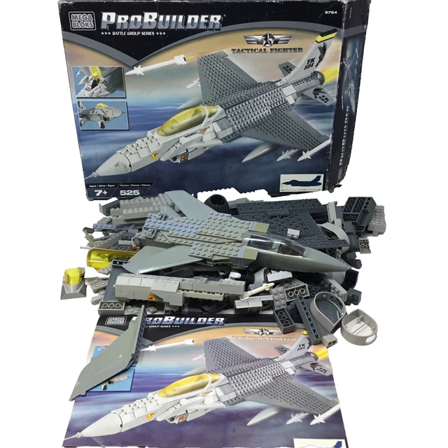 MEGA BLOKS PRO-BUILDER 9764 Tactical Fighter Model Kit Boxed with ...