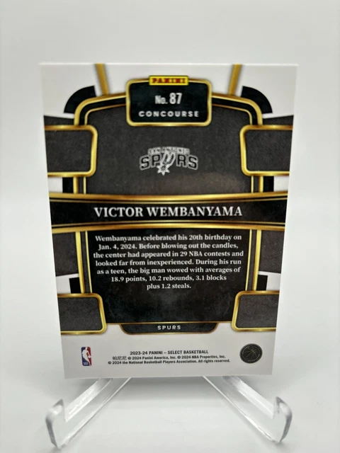 2023-24 PANINI SELECT Victor Wembanyama Blue Acourse Rookie #87 Wemby ...