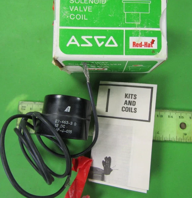 ASCO RED HAT Solenoid Valve Coilp/n 27-463-3 DNOS12 DC MP-C-015 $39.13 ...