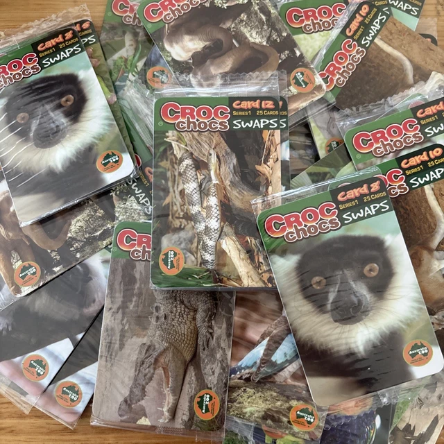 NIP CROC CHOCS Swaps Australian Zoo Rare Collector Cards - Bulk Lot (63 ...
