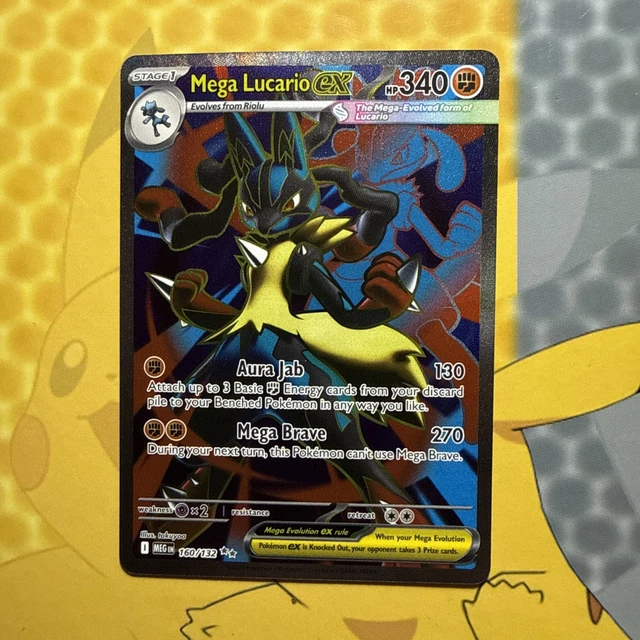 POKÉMON TCG MEGA Lucario EX Full Art English 160/132 Mega Evolution £1. ...