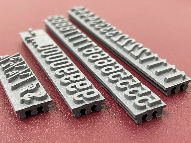 BASE-LOCK RUBBER TYPE Font F74 Rubber Stamp Type Holder, Parts Marking ...