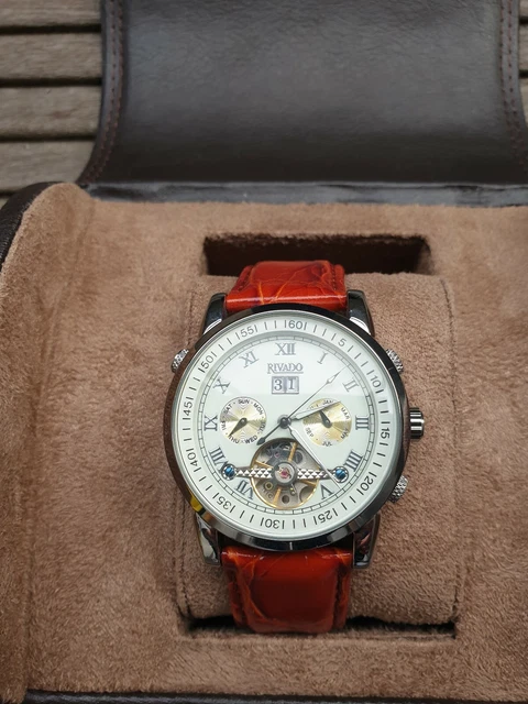 RIVADO HERREN AUTOMATIK Uhr Automatikuhr 35 Jewels 2L27 mit OVP EUR 54 ...