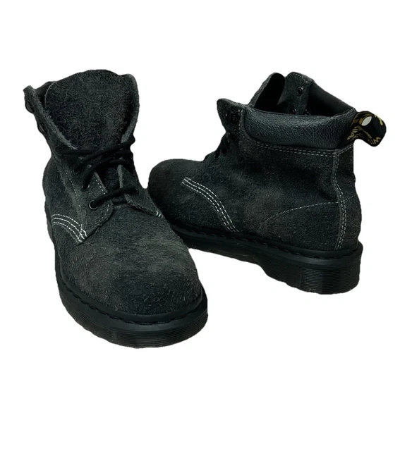 DR. MARTENS 939 Stonewashed Hairy Suede GUNMETAL BLACK Men's 7 Women's ...