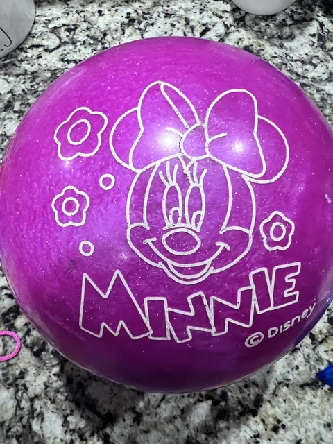 WALT DISNEY MINNIE Mouse Brunswick Bowling Ball Sparkle Pink Pre ...
