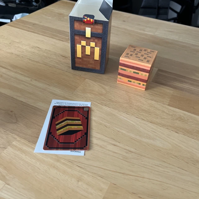 MCDONALD’S MINECRAFT MOVIE Meal - BIG MAC CRYSTAL Burger Toy UNUSED ...