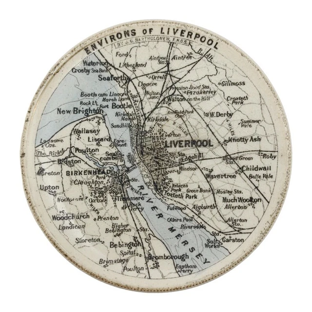 ANTIQUE C.1900 LIVERPOOL Map Paperweight – Macintyre & Co Desk Weight £ ...