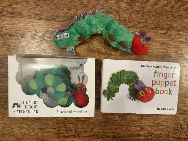 THE VERY HUNGRY Caterpillar Finger Puppet Book Gift Set Soft Plush Toy ...