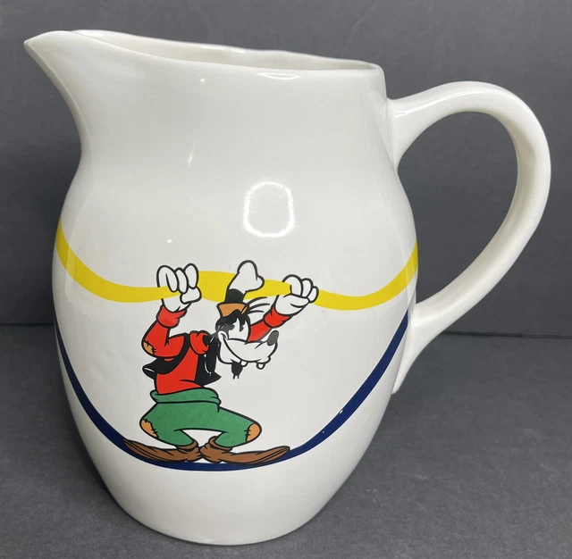 VINTAGE TREASURE CRAFT Mexico Walt Disney Goofy Pitcher Ceramic ...