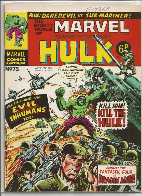 VINTAGE MARVEL WORLD / Incredible Hulk comic book #75 from March 1974 ...