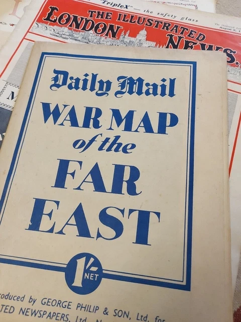 RARE WW2 ‘DAILY Mail War Map Of The Far East’ – Dated 1944 £2.00 ...