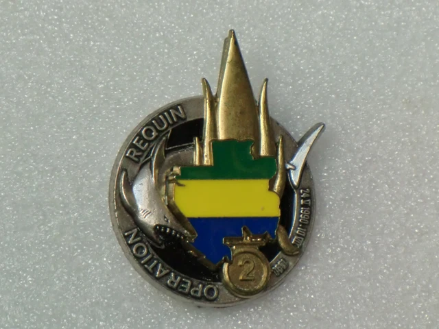 INSIGNE LÉGION ÉTRANGÈRE 2° REI OPS REQUIN (Gabon 1990) numéroté EUR 21 ...