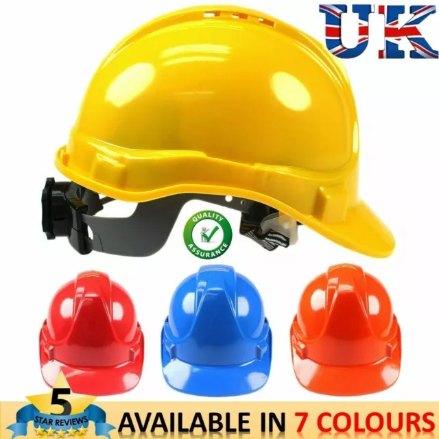 MENS HARD HAT Safety Helmet Construction Builders Site Head Protection ...