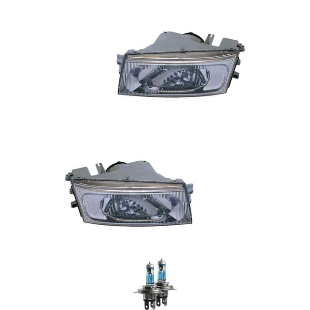FAROS HALÓGENOS SET H4 para Mitsubishi Lancer VI VII Inclusive Lámparas ...