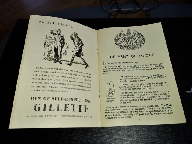 JOINING UP BOOK let Recruitment World War II Army Navy RAF Vintage I ...