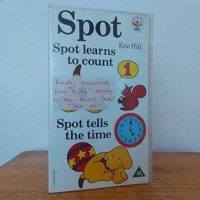 SPOT THE DOG Vhs Learns To Count Tells The Time 1991 Eric Hill Classic ...