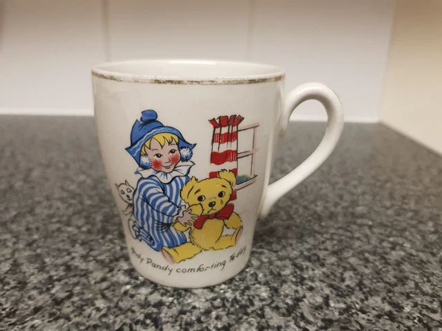 VINTAGE CHILDREN'S NURSERY cup mug Andy Pandy making a wool ball. £12. ...