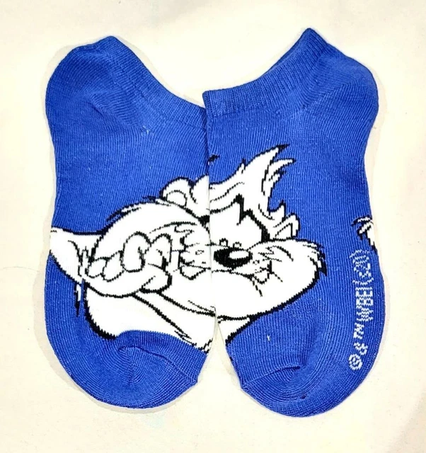 NEW WOMENS LOONEY Tunes Blue Tazmanian Devil No Show Socks Size 4-10 ...