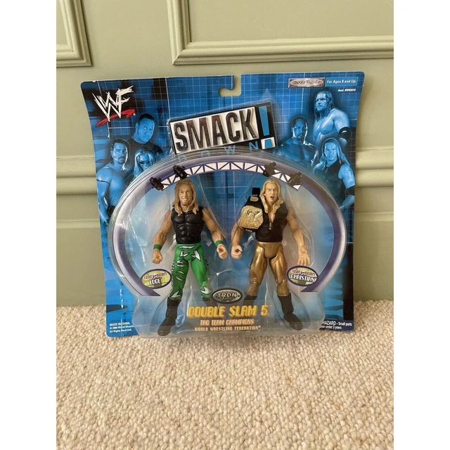 VINTAGE WWF SMACKDOWN Double Slam Figures Edge And Christian Tag ...