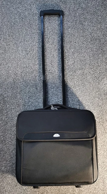 SAMSONITE BLACK WHEELED Laptop Overnight Travel Bag Misano Extendable ...