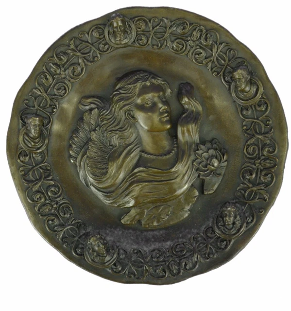 BRONZO SCULTURA SEXY Romana Lady Muro Mount Fatto a Mano Dettagliato ...