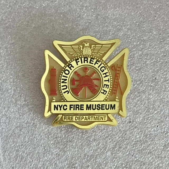 RARE POMPIER JUNIOR vintage NYC Fire Museum. PAT. 5210966 Petite usure ...