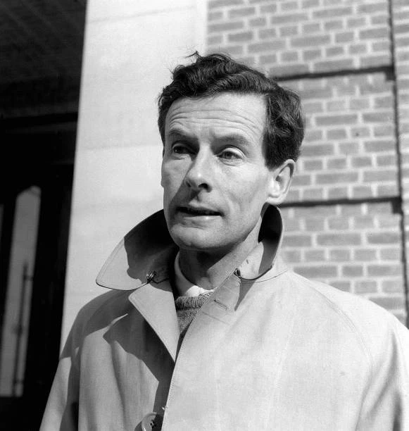 GROUP CAPTAIN PETER Townsend outside his flat in Brussels Mar- 1955 Old ...
