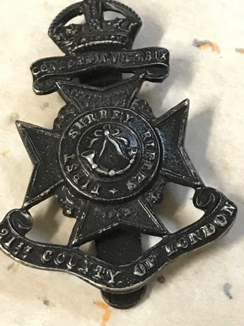 LONDON BATTALIONS FIRST Surrey Rifles 21st Battalion County of London ...