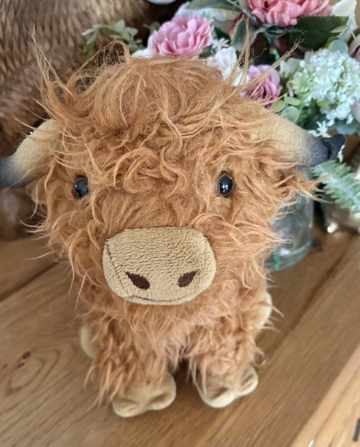 REALISTIC HIGHLAND COW Plush Soft Toy 23cm high £4.88 - PicClick UK