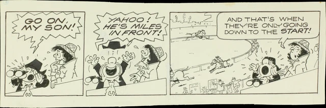 HUGH MORREN &ORIGINAL Cartoon Strip Oddsy, Sun" go on, my son! yahoo ...