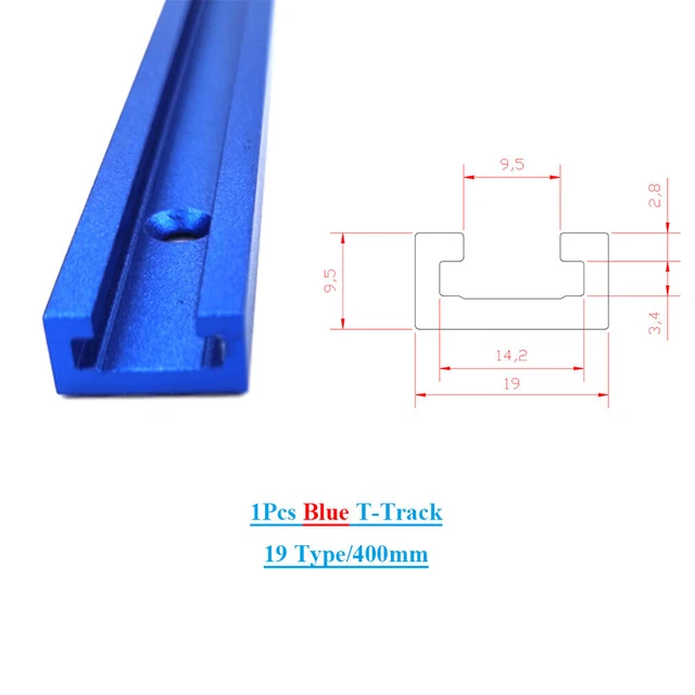 19 TYPE/400MM ALUMINUM Alloy T-track T-slot Miter Track Jig For T ...