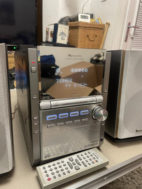 PANASONIC SA-PM28 140W 5-CD Changer/cassette/Radio Turner Stereo System ...