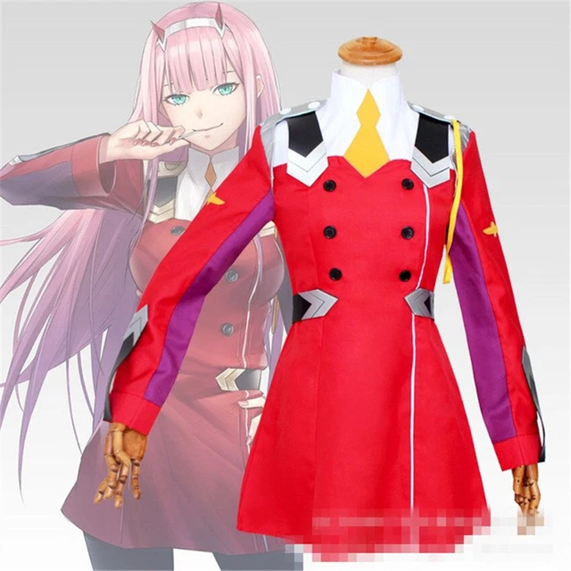 DARLING IN THE Franxx ZERO TWO CODE:002 Cosplay Kostüm + Wig Uniform ...