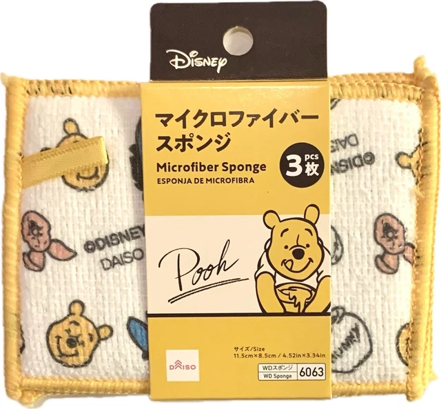 DISNEY X DAISO Winnie The Pooh Microfiber Sponge Pack Of 3 Pcs US ...