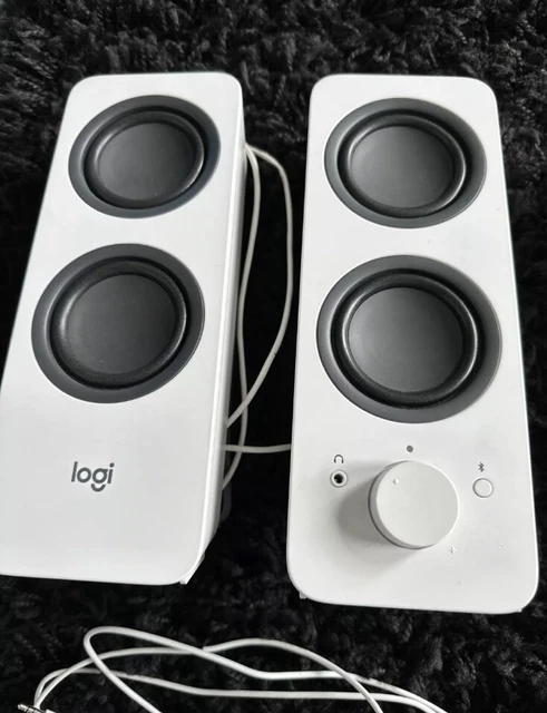 LOGITECH Z207 WIRELESS Bluetooth PC Speakers Stereo Sound - White £10. ...