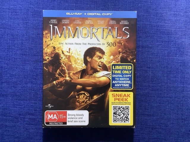 IMMORTALS | BLU-RAY + Digital Copy (Blu-ray, 2011) Slipcover Region B VGC $9.95 - PicClick AU