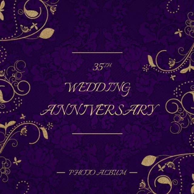 35TH WEDDING ANNIVERSARY: Photo Album: Beautiful Elegant Purple Floral ...