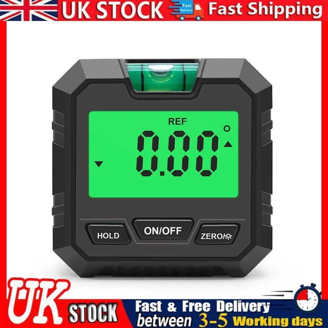 ANGLE PROTRACTOR 60 Degree Digital Inclinometer Level Meter Tool (Black ...