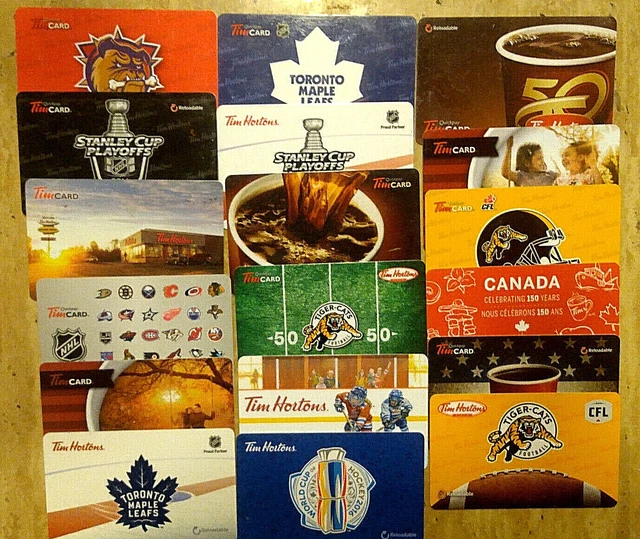 COLLECTION OF TIM HORTONS GIFT CARD NO $ VALUE - Your choice! - FREE ...