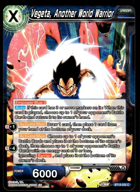2022 DRAGON BALL Dawn of the Z-Legends Vegeta, Another World, Warrior # ...