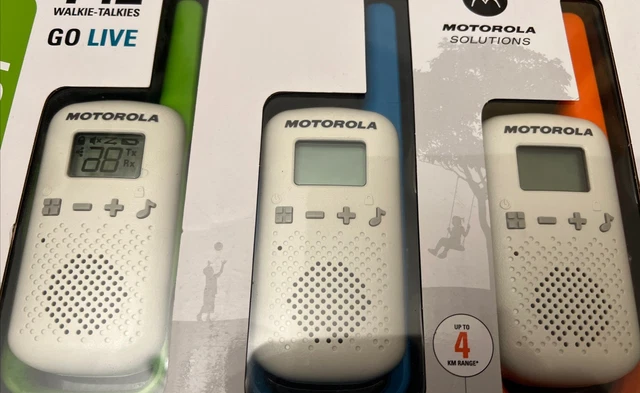 MOTOROLA TALKABOUT T42 Walkie-Talkie 3-Pack PMR446 Radios 16 Channels ...