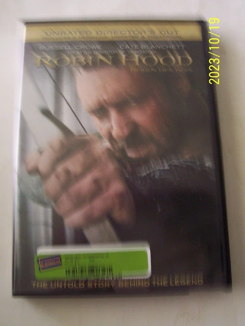DVD ROBIN HOOD -Russell Crowe- Unrated Director's Cut - Former Rental Copy $8.00 - PicClick CA