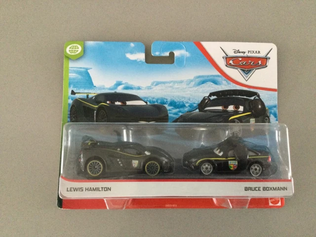 DISNEY PIXAR CARS Lewis Hamilton & Bruce Boxmann World Grand Prix Twin ...