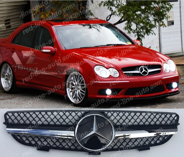 MERCEDES CLK C209 W209 A209 AMG Grille Coupe Convertible Chrome CLK55 ...