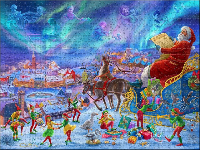 WADDINGTONS CHRISTMAS 2021 1000 Piece Jigsaw Puzzle "SANTA CLAUS IS ...