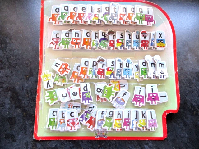 CBEEBIES ALPHABLOCKS CARDBOARD Letter Phonics Tiles Magazine toy sealed ...