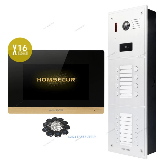 HOMSECUR INTERPHONE VIDÉO Menu Français Accès RFID Déverrouillage 16 ...
