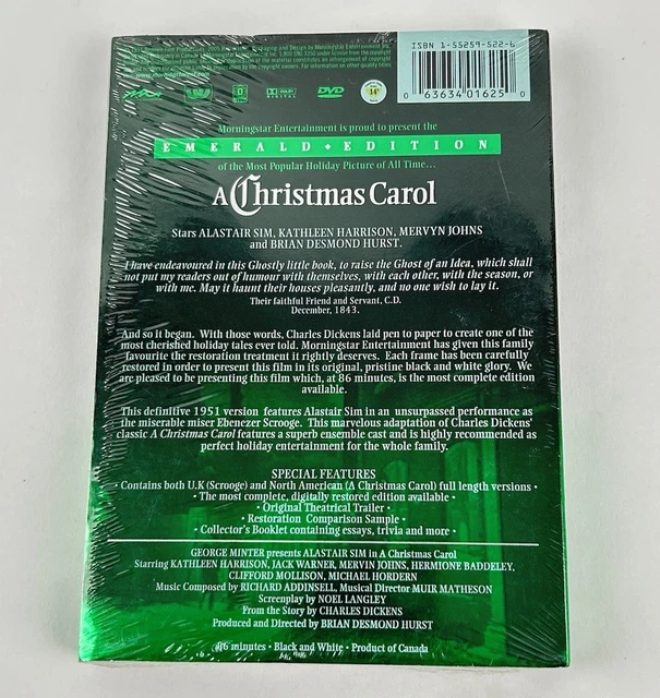 CHARLES DICKENS A Christmas Carol DVD 1951 Restored Emerald Edition ...